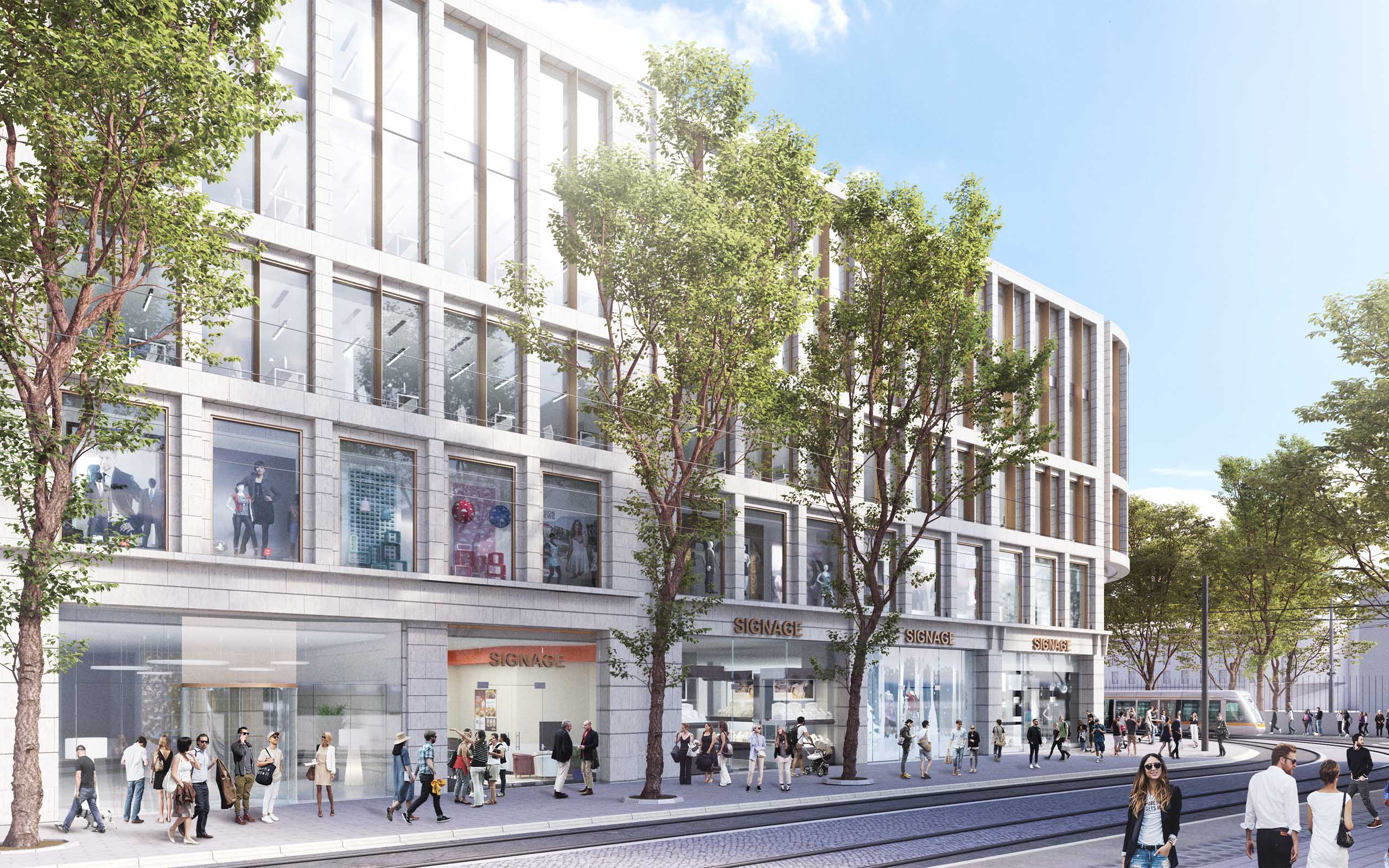 Grafton Street-style shopping centre Nassau Street | 3D Design Bureau