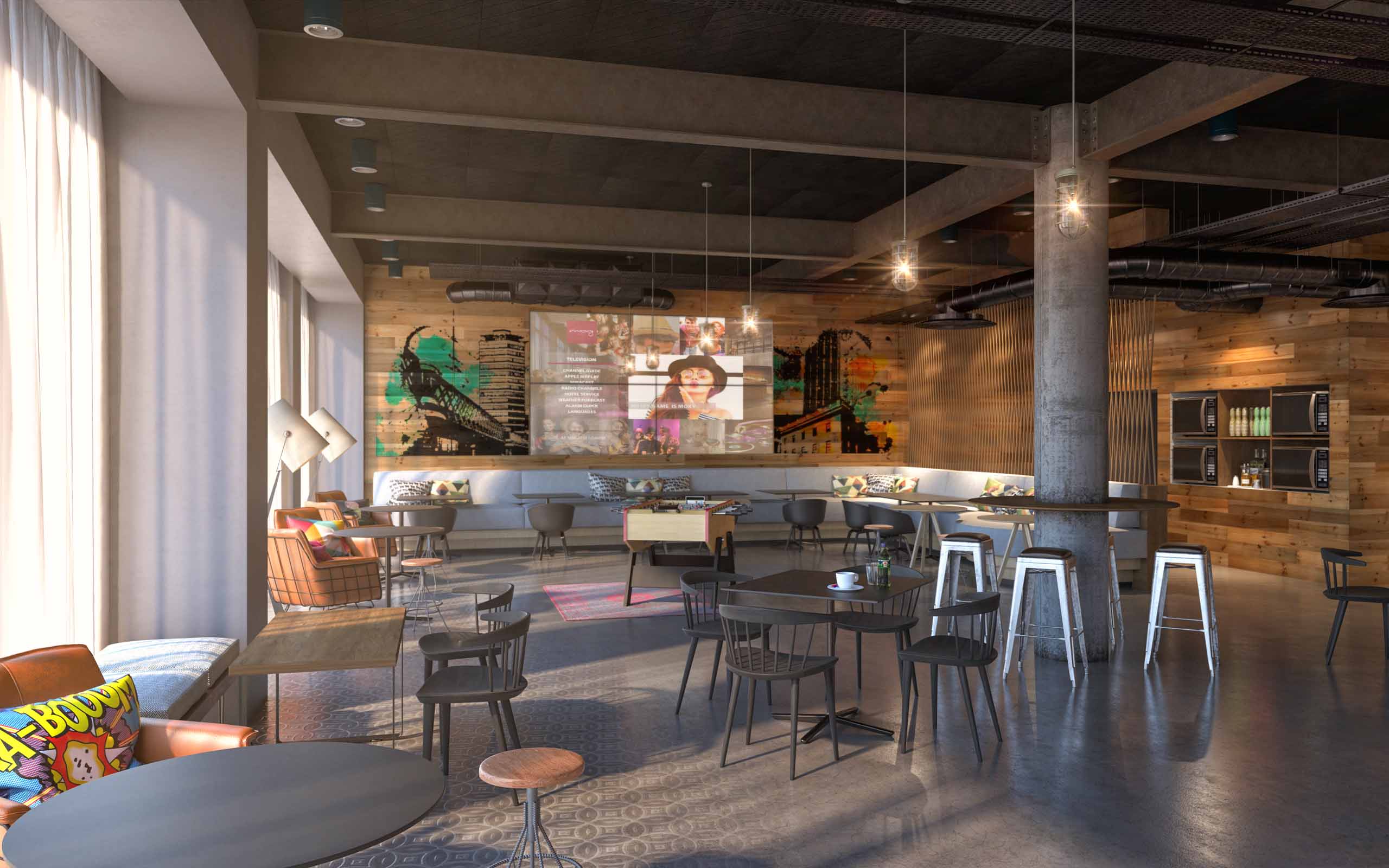 Moxy Hotel opens doors on Sackville Place | 3D Design Bureau